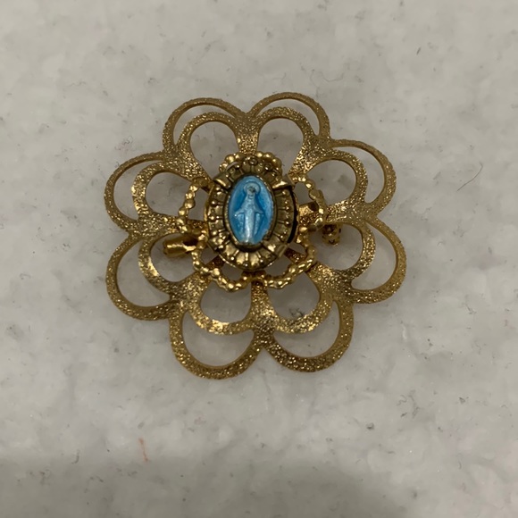 Vintage | Jewelry | Vintage 95s Mother Mary Pin Rare | Poshmark